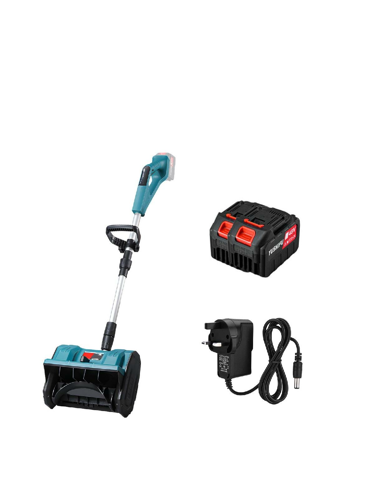 Электрическая лопата для уборки снега со встроенным аккумулятором, прочный АБС для уборки снега дома