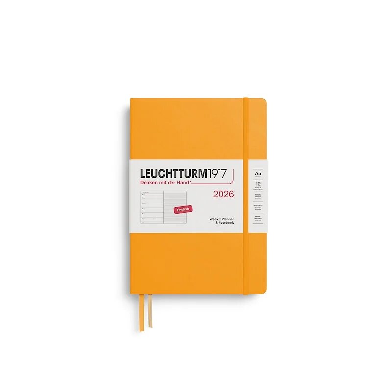 Leuchtturm1917 2026 еженедельный блокнот Sunshine Orange A5 N