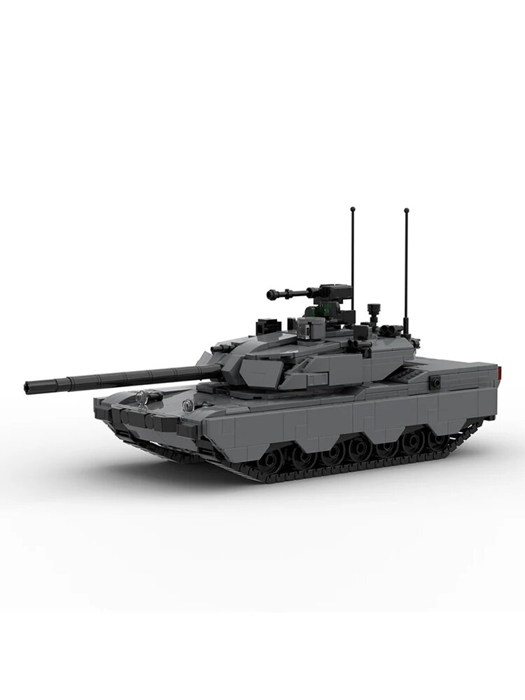 MOC War Equipment Abrams X Современная модель военного танка DIY Сборка Строительные блоки Игрушка Детский подарок на день рождения