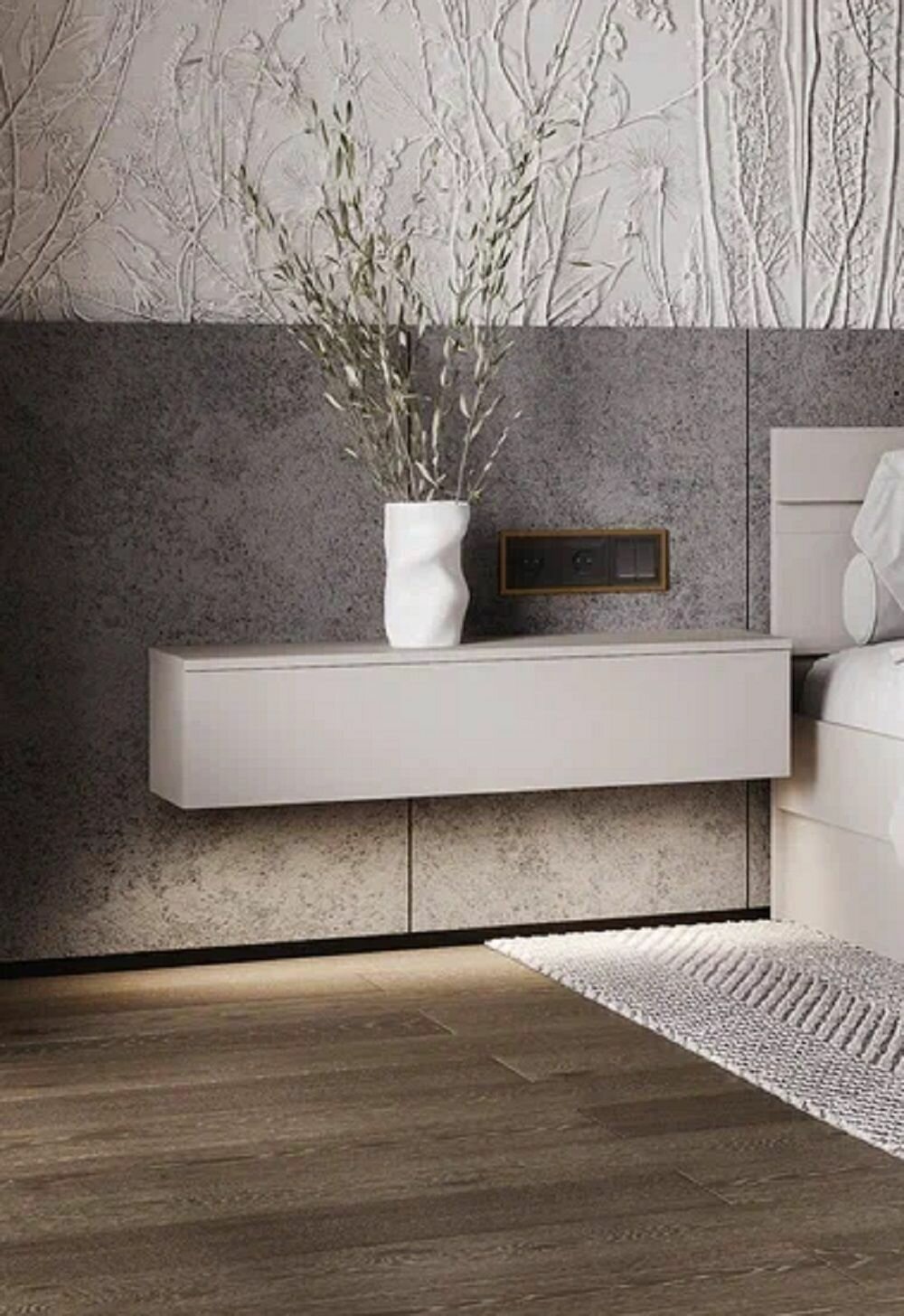 Челси Тумба Подвесная 90 см. Кашемир