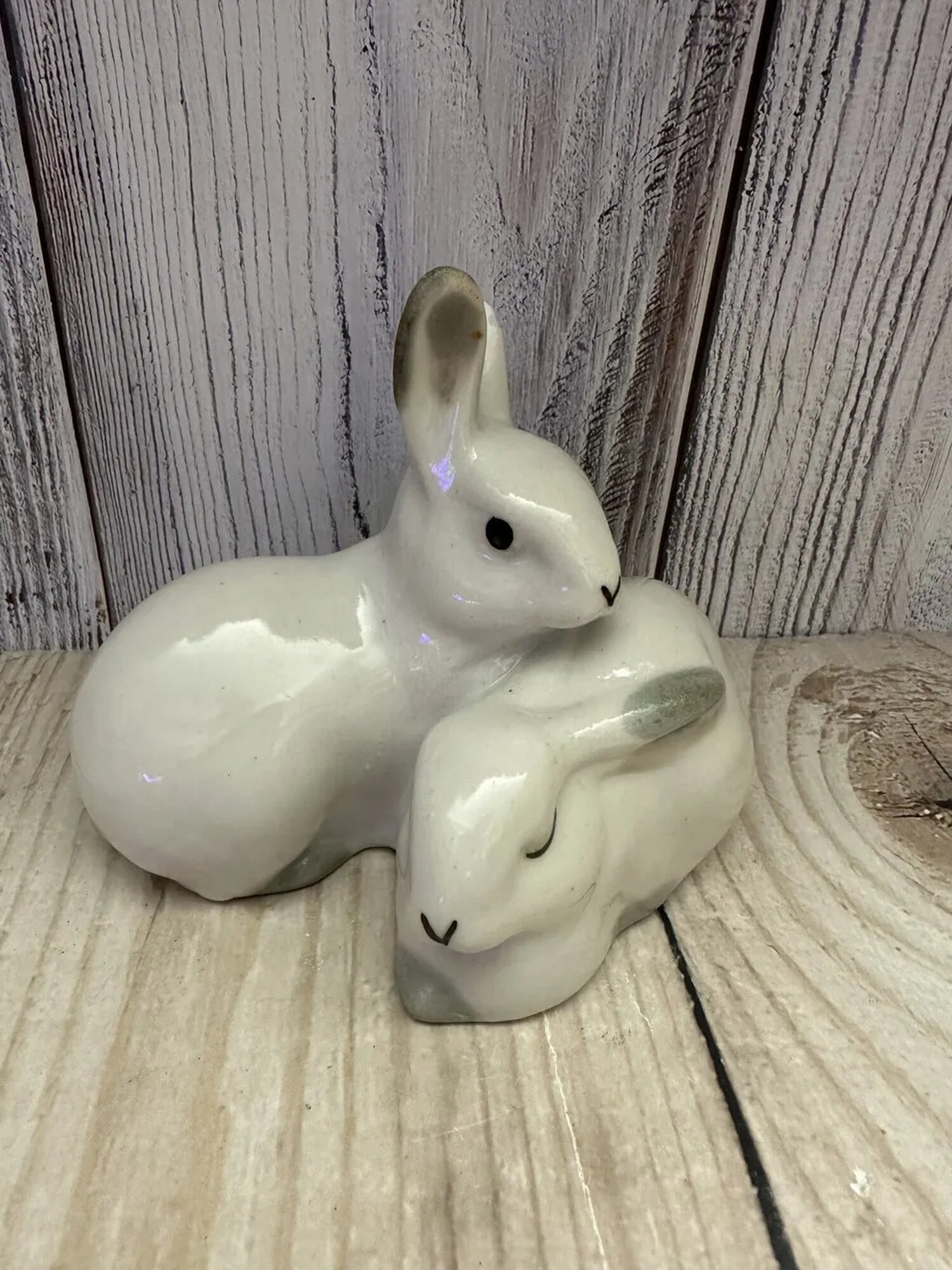 Статуэтка Зайчики Фарфор афз 1960 годы