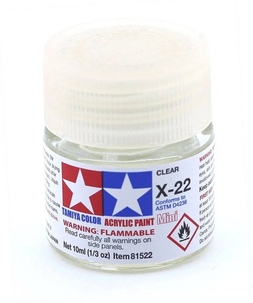 Акриловые краски для творчества и хобби, глянцевая прозрачная текстура с блестками, набор 22 цвета по 10 мл для рисования по бумаге, дереву, керамике, стеклу и пластику