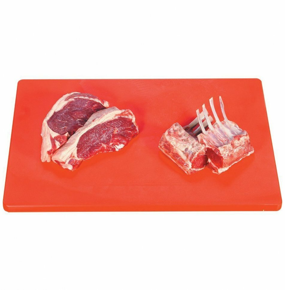 Доска разделочная 40 х 30 х 0,8 см красная / 326942