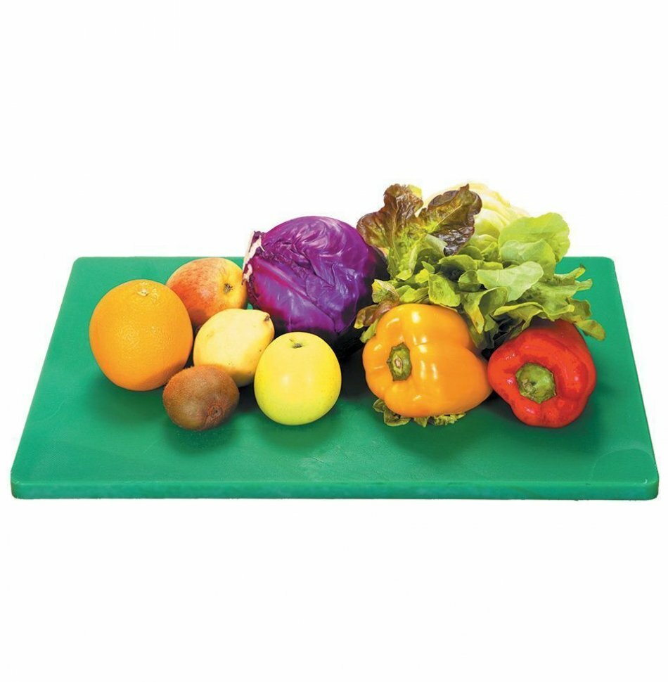 Доска разделочная 40 х 30 х 0,8 см зеленая / 326940