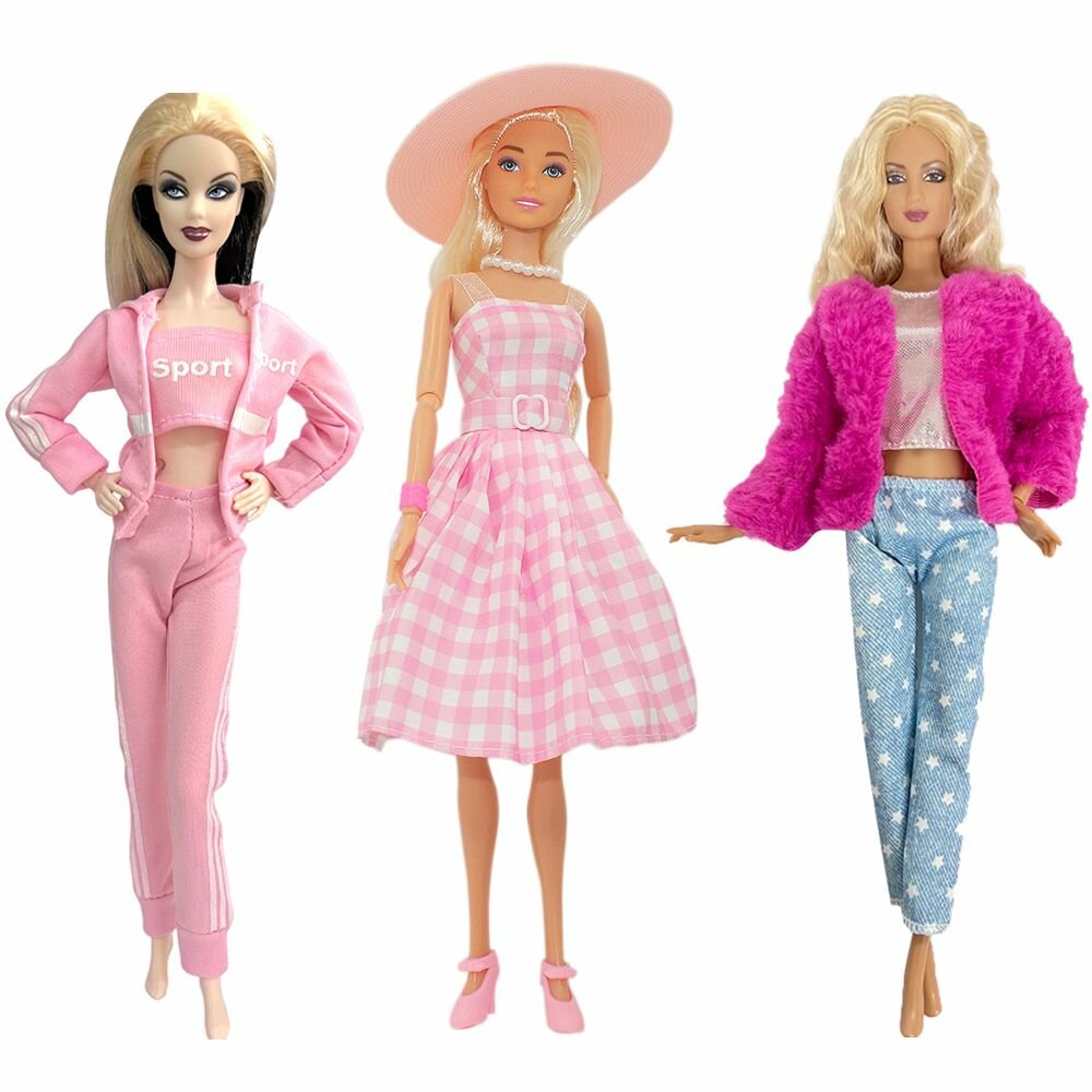 Одежда для кукол барби Розовые платья, шляпки и украшения Туфли для Барби