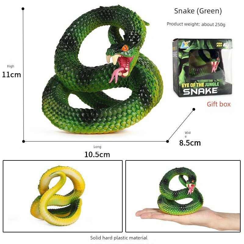 Реалистичная большая модель кобра-питона, реквизит для розыгрышей на Хэллоуин, игрушка-украшение для развития