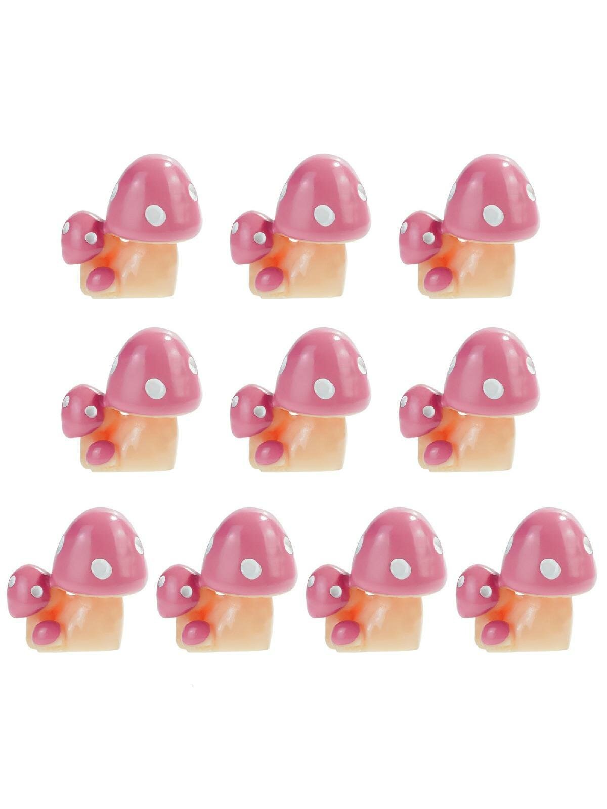 10 шт. Украшения из грибов из смолы для наружного и внутреннего сада, украшения дома и поделок, миниатюрные украшения