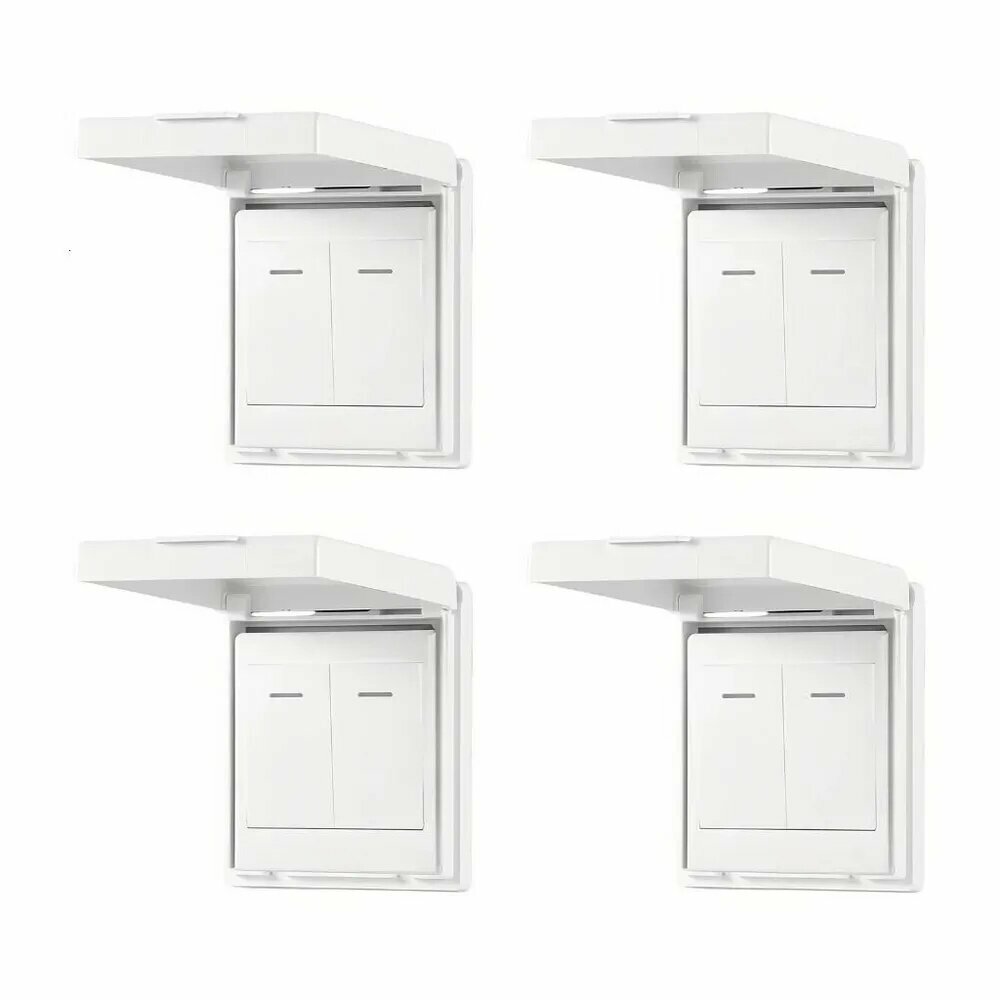 Водонепроницаемые защитные крышки для выключателей, низкопрофильный дизайн, защита от влаги, крышка для розеток для влажных помещений, долговечная конструкция, Белый