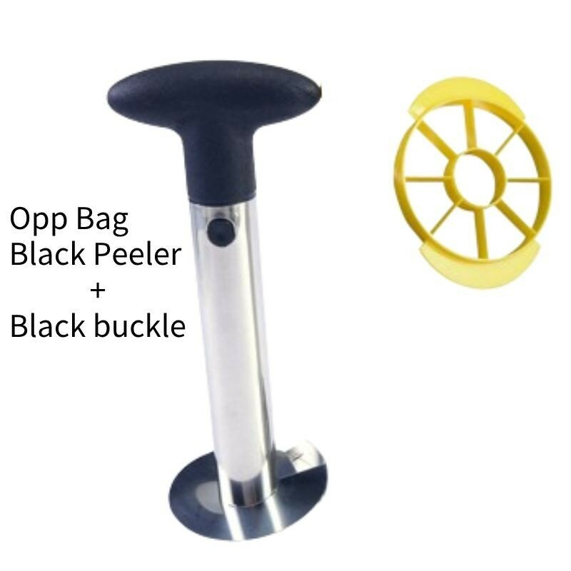 Нержавеющая стальная коронка и нарезка ананасов для удобного очищения фруктов, черная - OPP