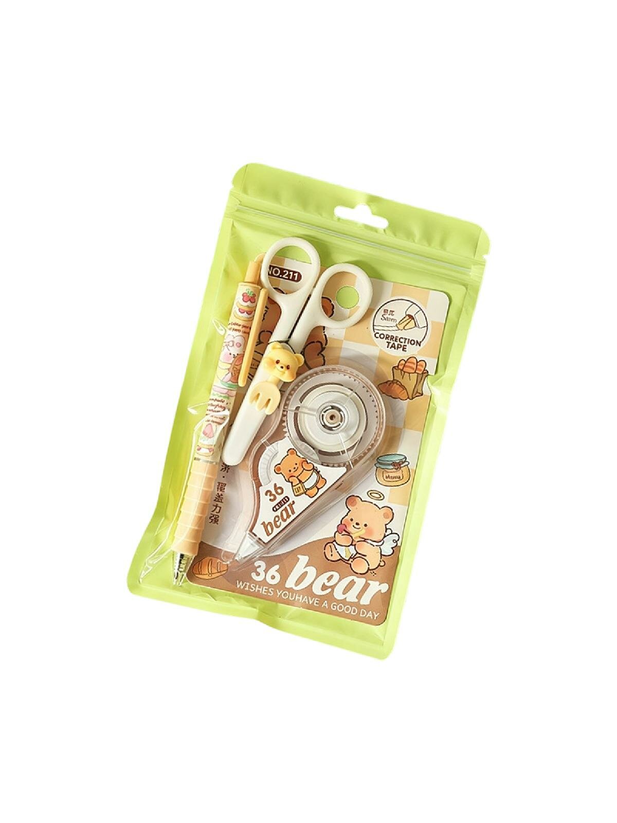 Безопасная Многоцветная Канцелярская коробка Инструмент для письма Модный цветной Многофункциональный