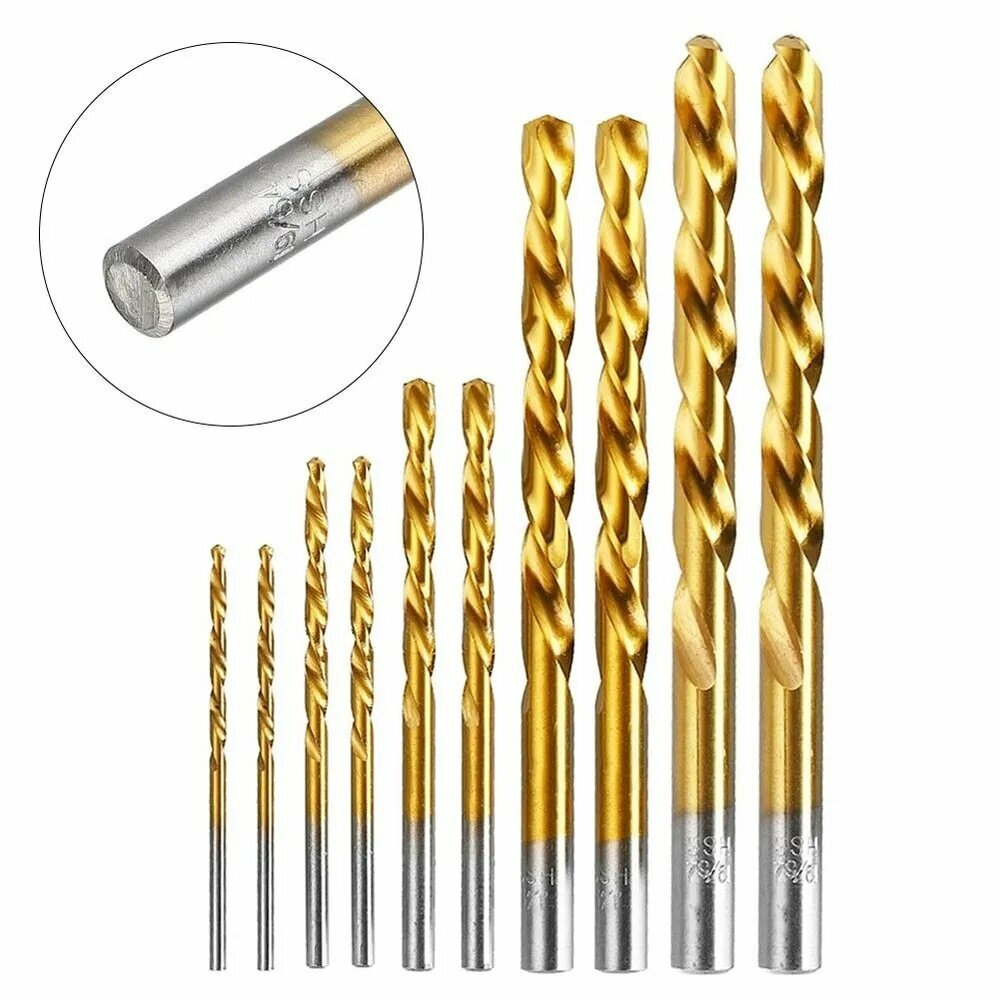 10шт левостороннее сверло с винтовым экстрактором дюймового сверла (следующие два комплекта)