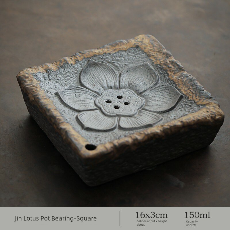 Керамическая подставка для крышки чайника из фиолетовой глины, аксессуар для чайного сервиза кунг-фу, украшение для