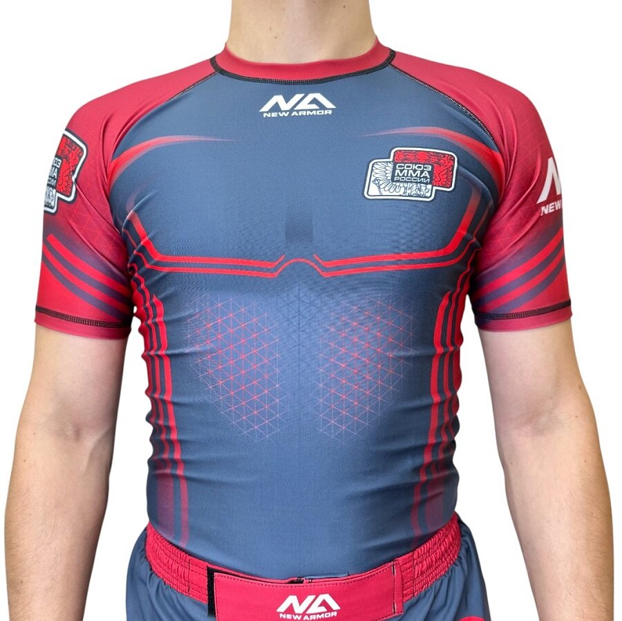 Рашгард Союз ММА красный