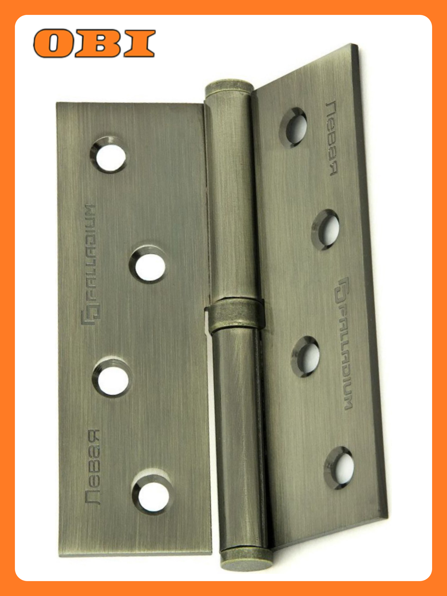 Дверная петля разъемная врезная Palladium N613S4ABL 100х75х2,5 мм антич. бронза