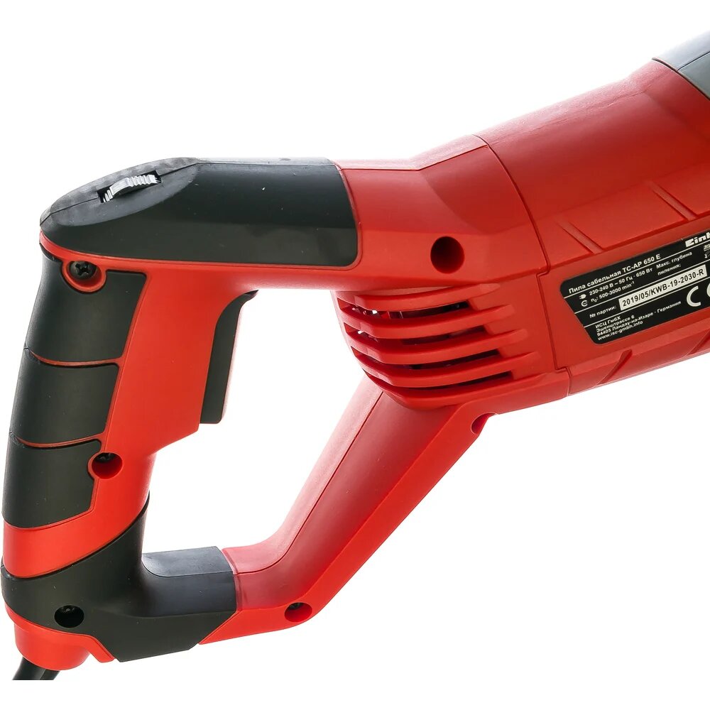 Сабельная пила Einhell TC-AP 650 E, бесключевая регулировка глубины реза, постоянные обороты под нагрузкой — фото 1