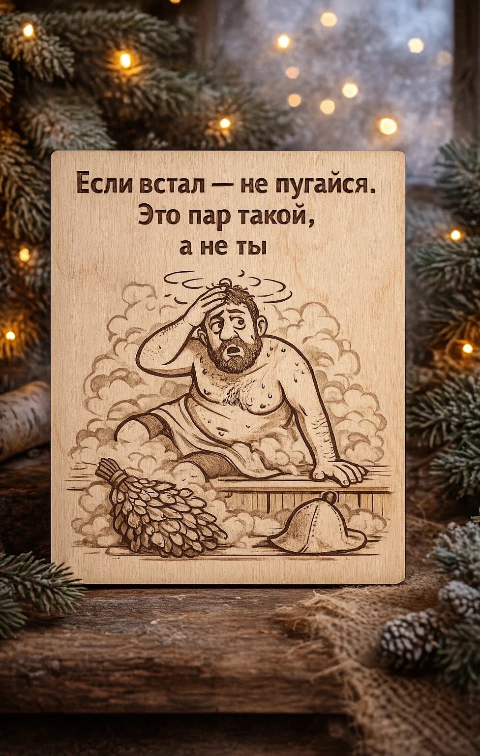 Картина в баню, прикольный подарок