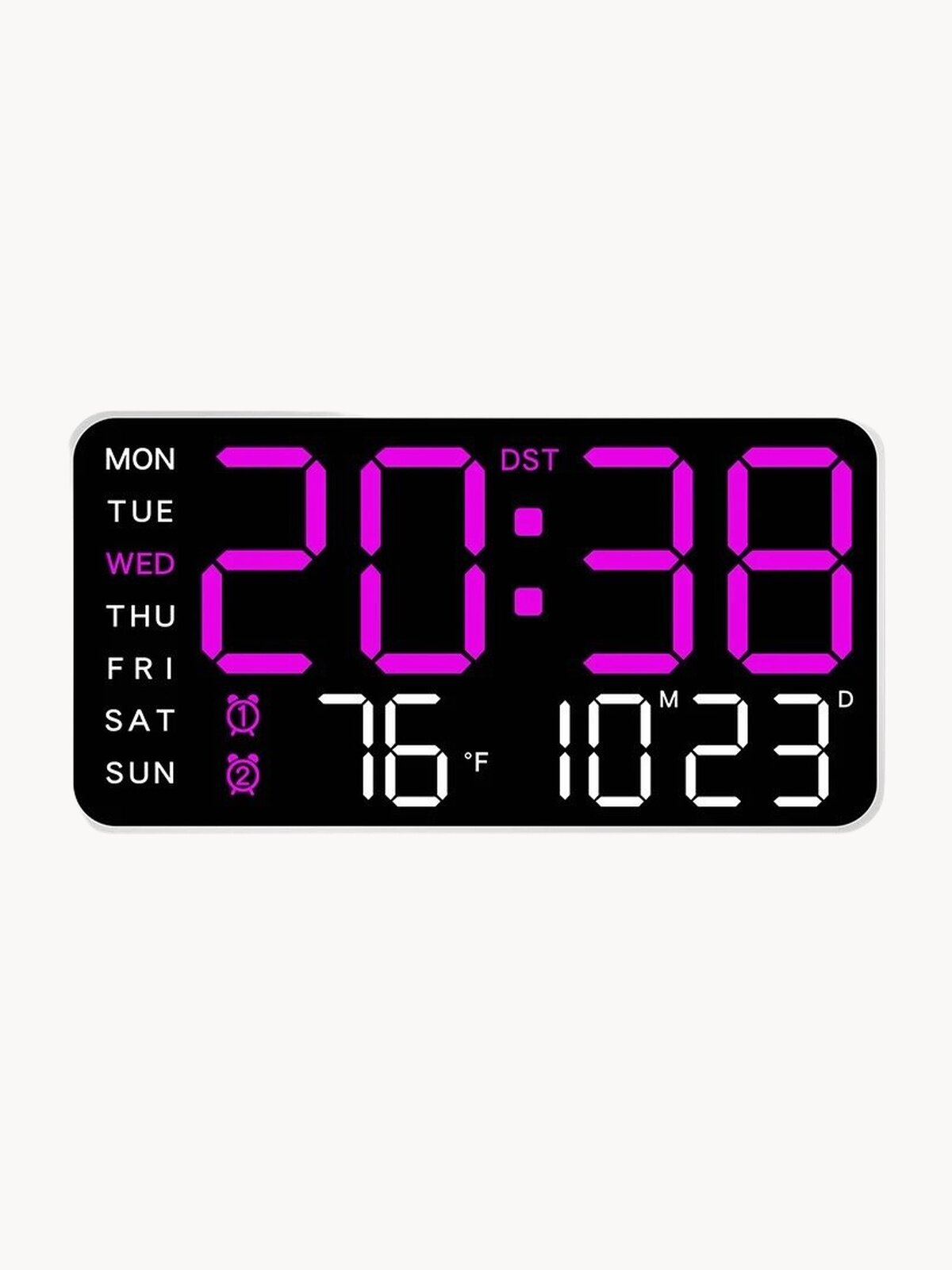 Настенные часы Xiaomi Youpin, светодиодные, с термометром, с будильником, регулируемая яркость
