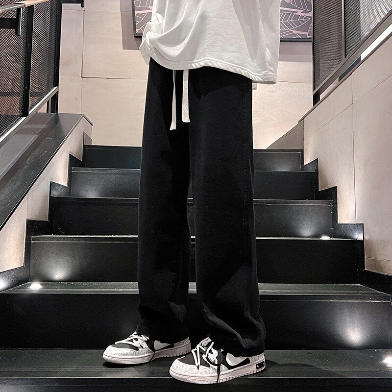 Тренд RONG CH Джинсы Мужские Осенние Кроп Корейские Подростковые Универсальные Деним, Размер_M