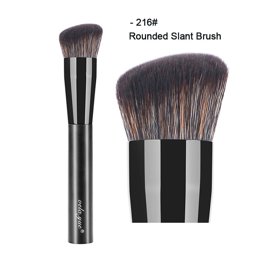 Профессиональная кисть для тонального крема Vela.Yue, жидкая минеральная пудра для лица, кремовая основа для складок, прозрачная кисть для макияжа с полным покрытием