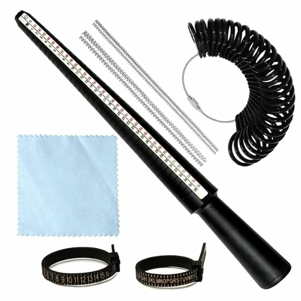 3/4/6/7pcs Кольца Sizer Измерение инструментов для мужчин и женщин включает в себя сизордные измерения пальцев