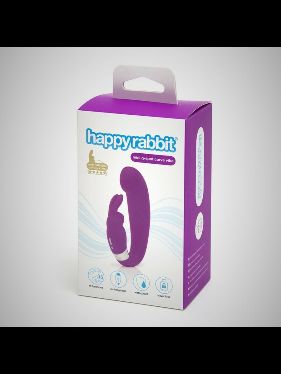 HAPPY RABBIT Mini G spot Curve Vibe, Вибратор для клитора и G-точки Happy Rabbit