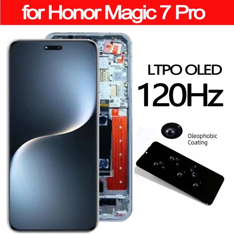 Оригинальный 6,8-дюймовый OLED-дисплей для Honor Magic7 Pro, ЖК-дисплей PTP-N49 PTP-AN10, дигитайзер сенсорного экрана в сборе для Honor Magic 7 Pro, ЖК-дисплей