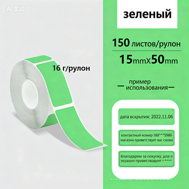 Бумага для термопечати Yakole, для мини-принтеров, самоклеящаяся 3 шт.