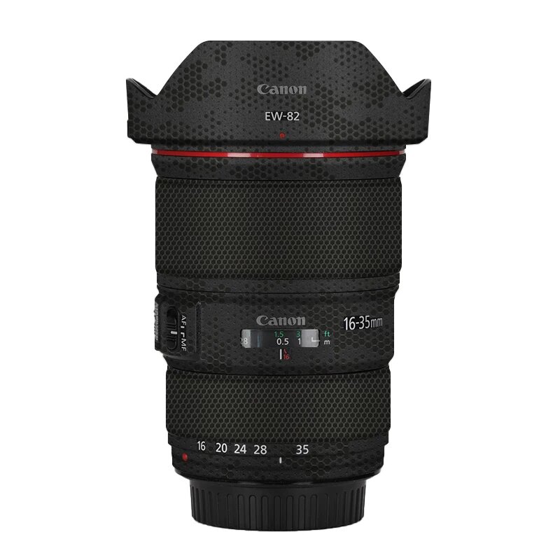 Профессиональная защитная пленка для объектива Canon EF 16-35 мм f/4, черная кожа змеи