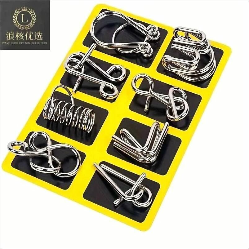 Развивающая игрушка "Петли и узлы", от 3 лет, головоломка, 16 шт, металл