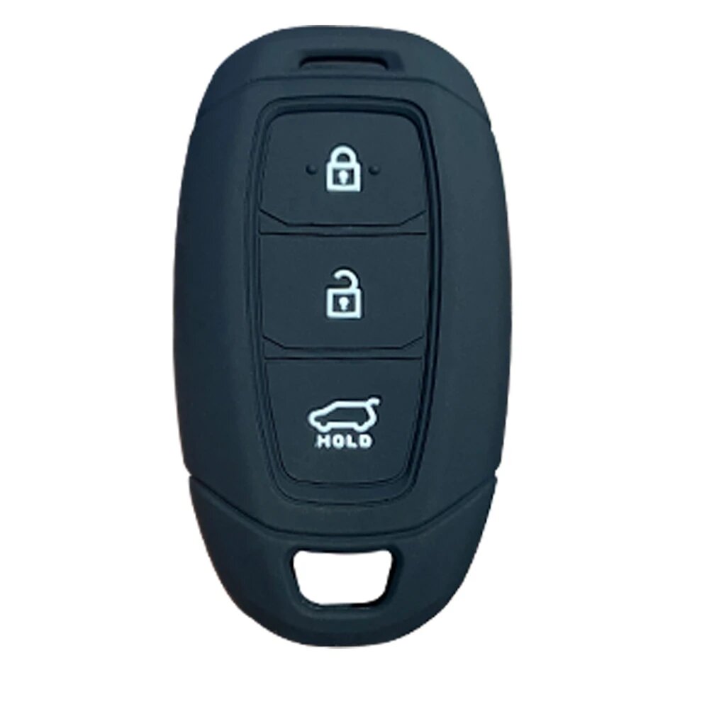 Силиконовый чехол для ключей, подходит для Hyundai Creta II 2022, Kona I30 Ix25 Elantra 2017, черный