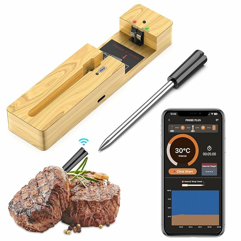 Беспроводной термометр для мяса с Bluetooth