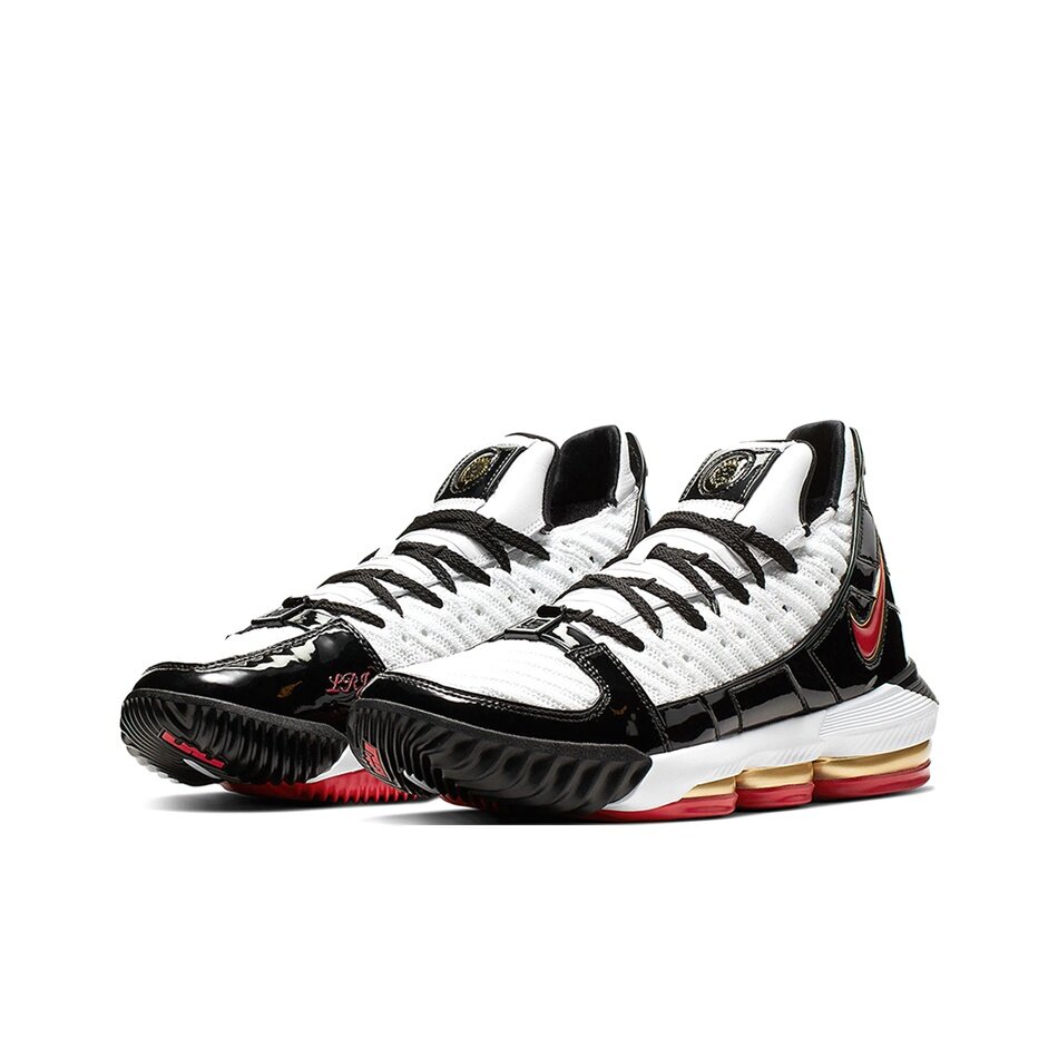 Кроссовки NIKE Lebron 16, размер EU 41 стопа (26CM), черный/белый — фото 1