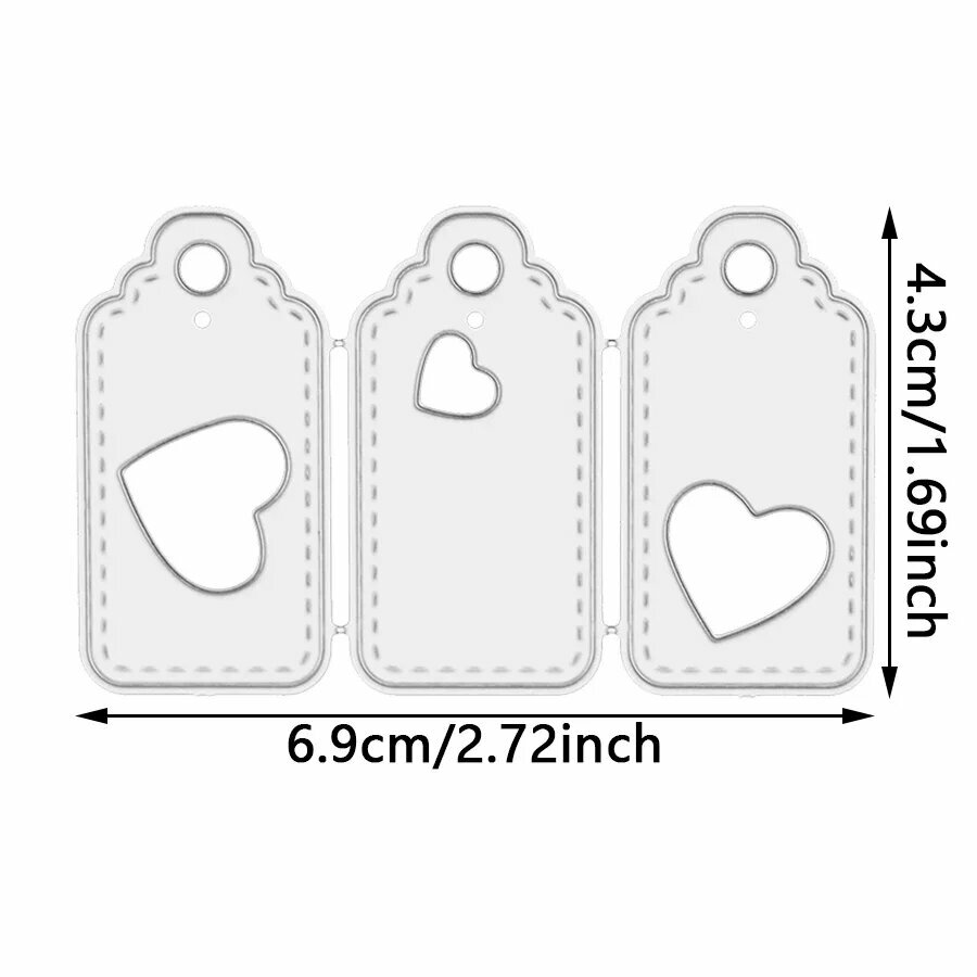 Металлические трафареты Love Small Label для высечки сердец