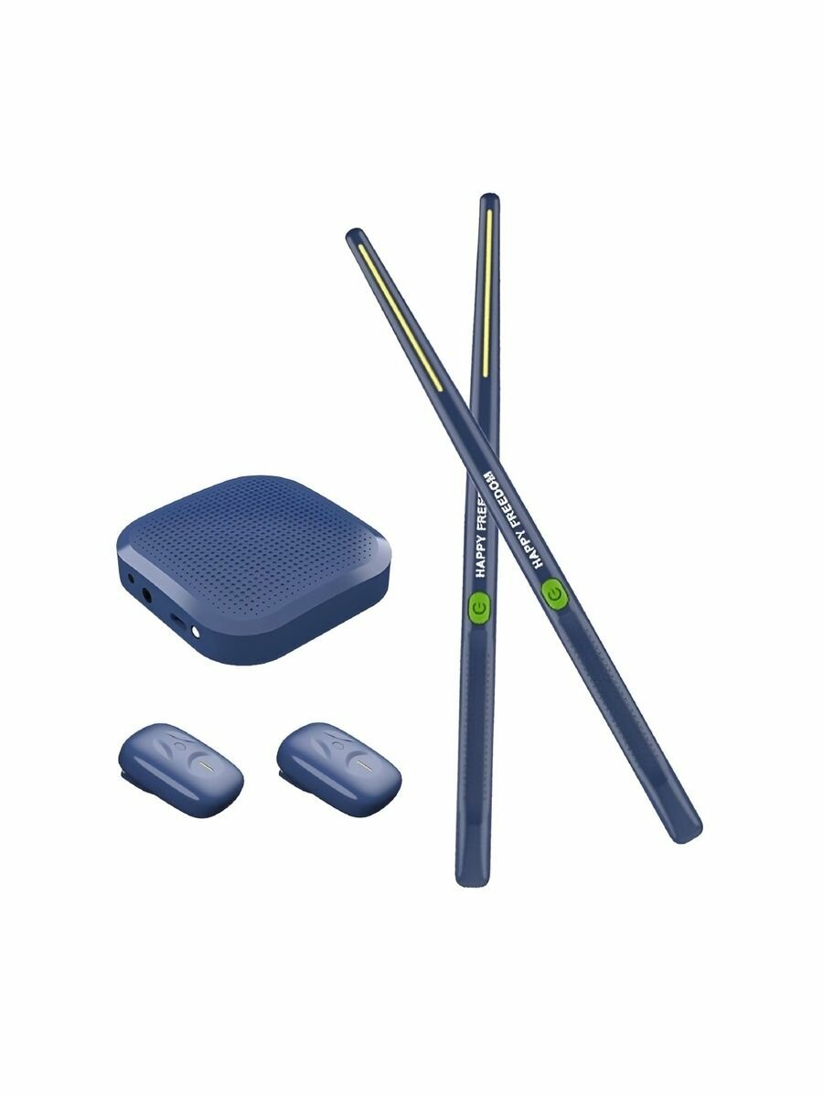 BESTSKY Электронные ударные палочки с педалями для ног и аудиокартой, комплект для барабанщиков.