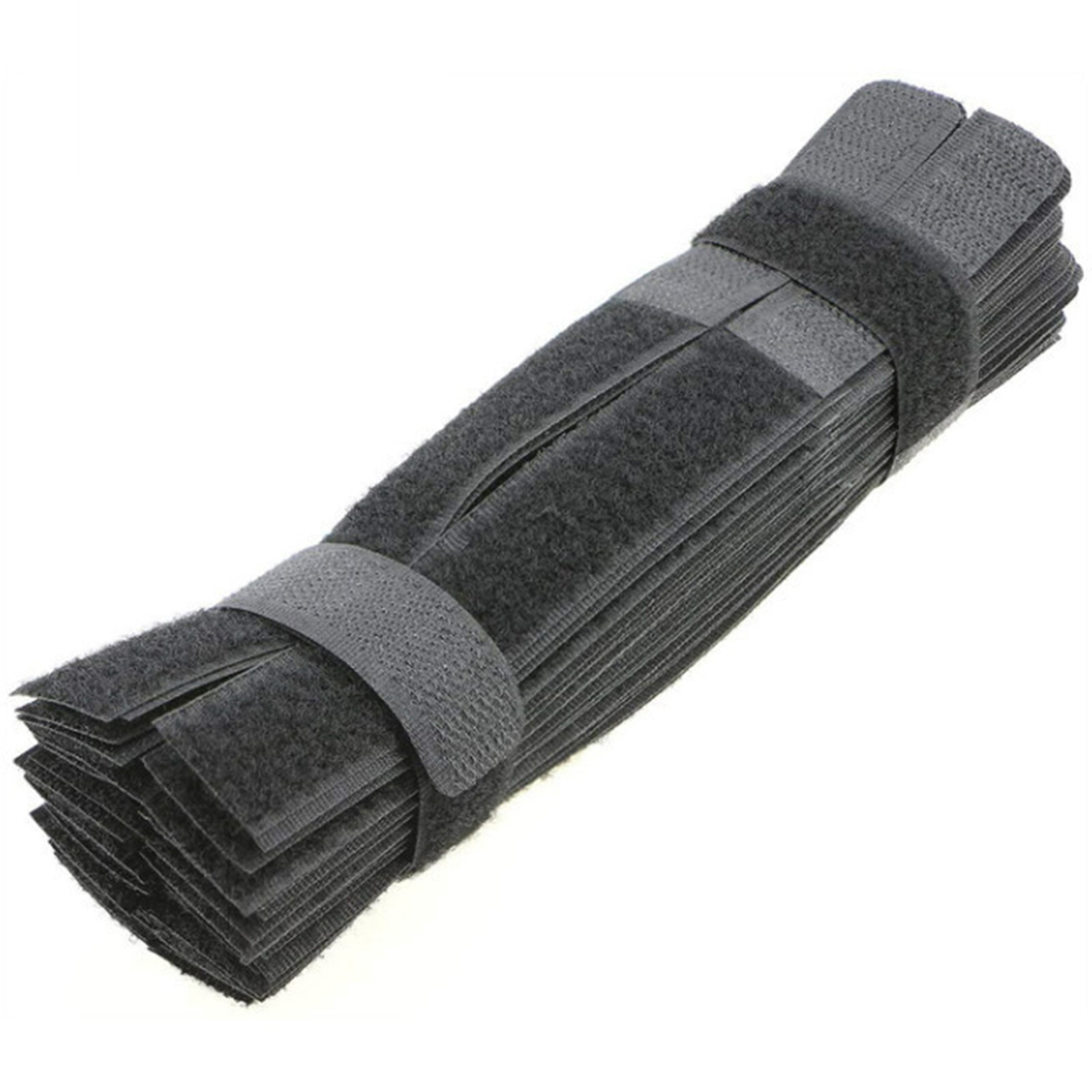 50 ШТ Кабельные Зажимы Повторно Используемые Фиксационные Провода Организатор Кабельного Управления Многоцелевые Зажимы Крючок и Петля Фикатор Организаторы Для Гаража Черный Нейлон 18*2см