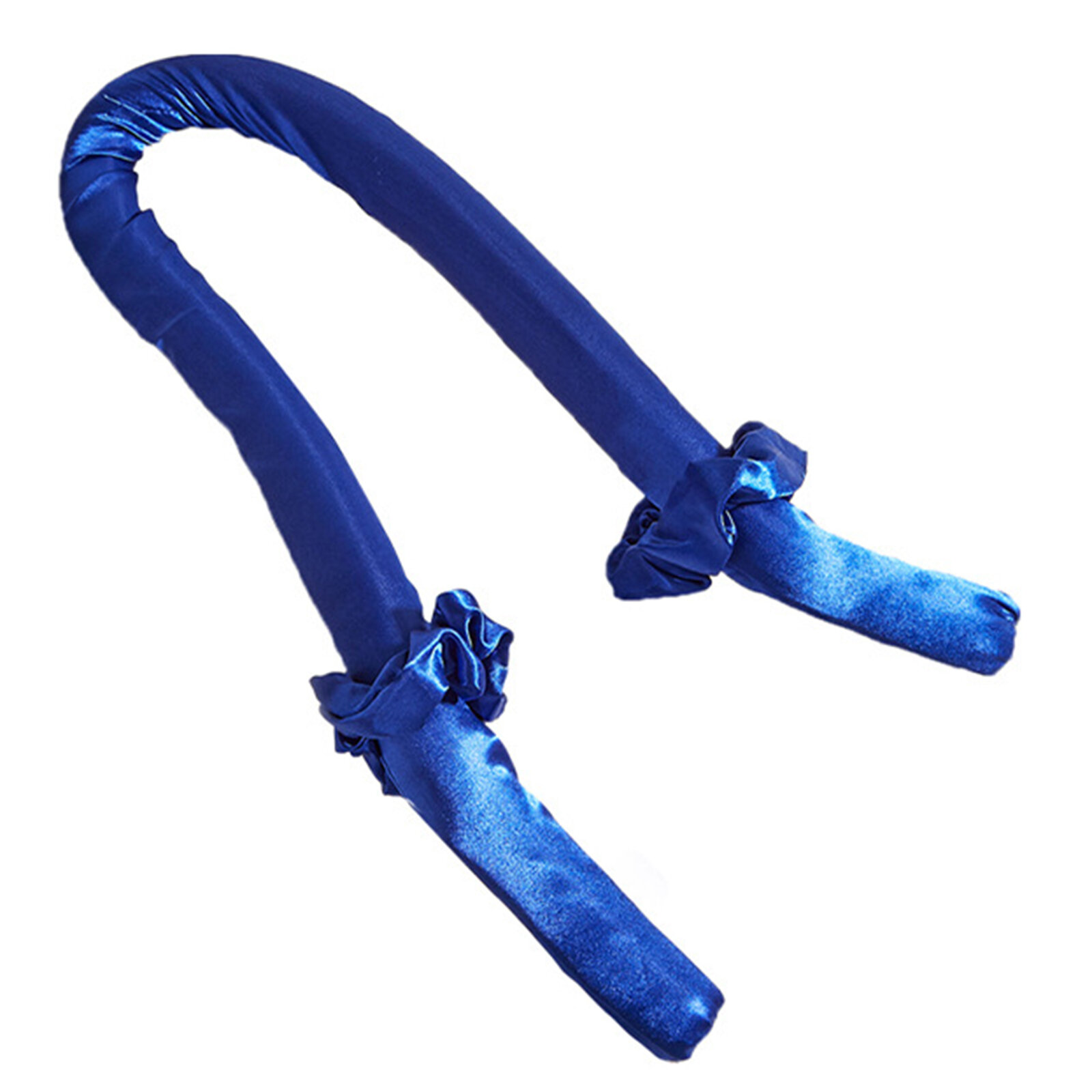 Набор атласных завивок для длинных волос Ночные завивки Без тепла Волоконный головной пояс Волоконные ролики для завивки Палочки для завивки для натурального укладки волос Цвет: Синий Размер завивки: 100*3см Пакет: 1 завивка, 2 резинки для волос