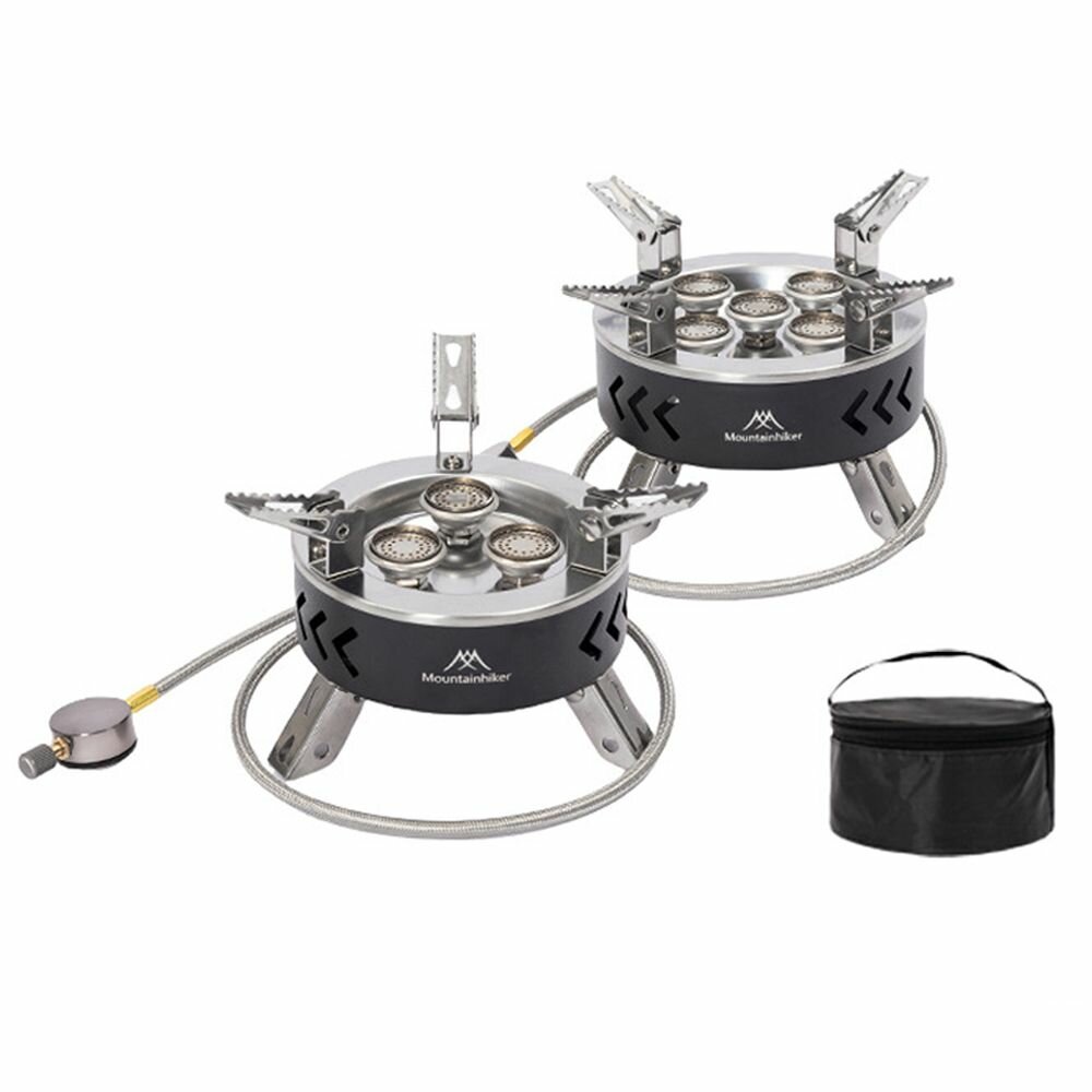 Мощная печь для кемпинга на открытом воздухе, металлические печи, переносная печь для пикника и барбекю, складные печи с сумкой для хранения, принадлежности для кипячения воды и приготовления пищи