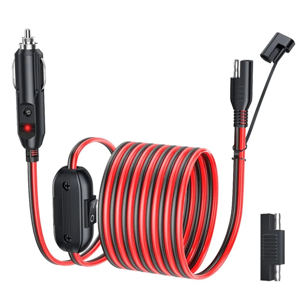 Extractme Прикуриватель Кабель для зарядного устройства аккумулятора SAE 16AWG 12 В Вилка прикуривателя к быстроразъемному адаптеру SAE