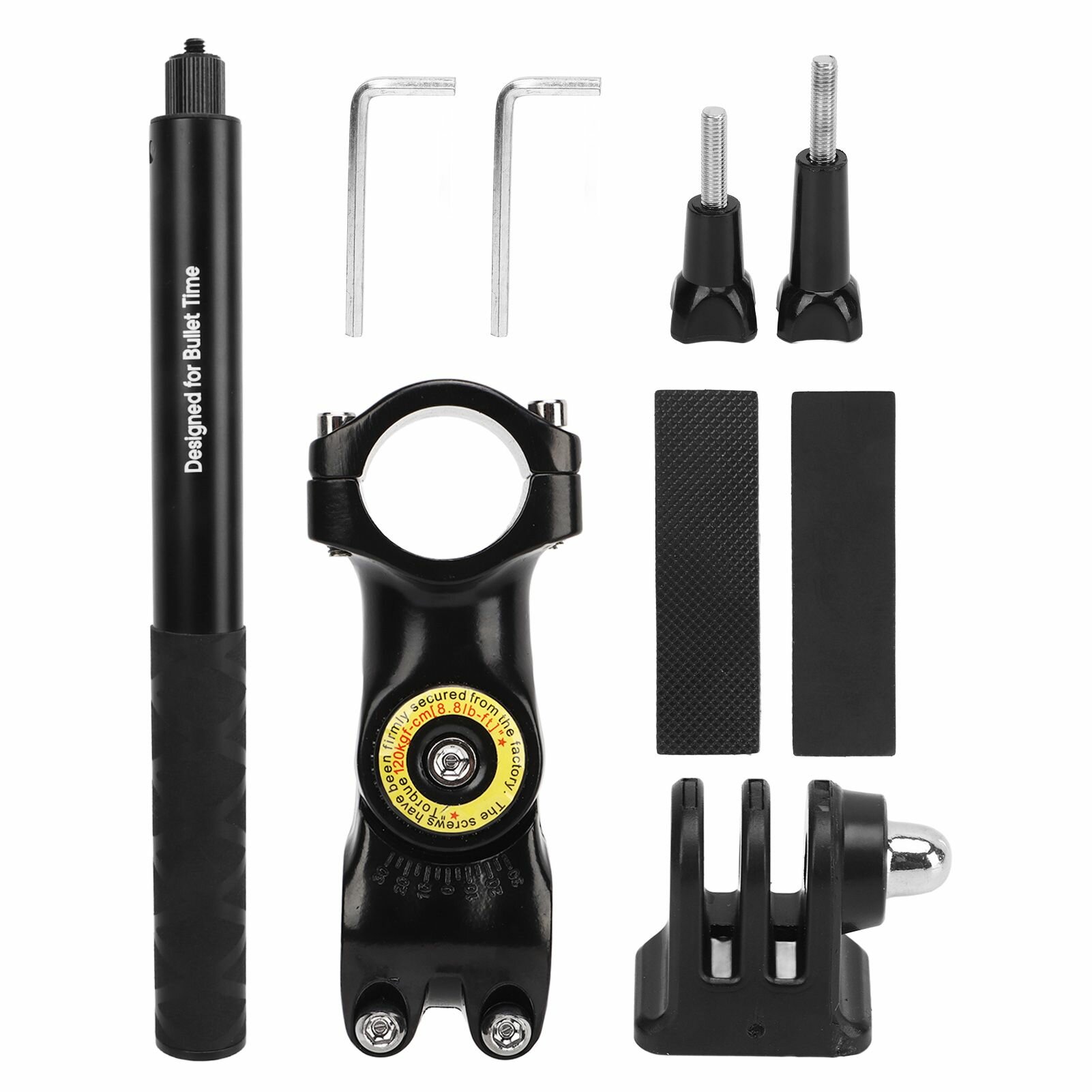 PULUZ велосипедный руль, зажим для камеры, держатель для камеры, крепление для мотоциклетной защитной планки, кронштейн с палкой для селфи