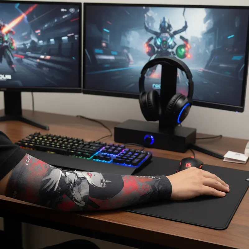 Игровой рукав GITOPER 2D Artwork в стиле аниме для игр Pro Arm Gaming Sleeve