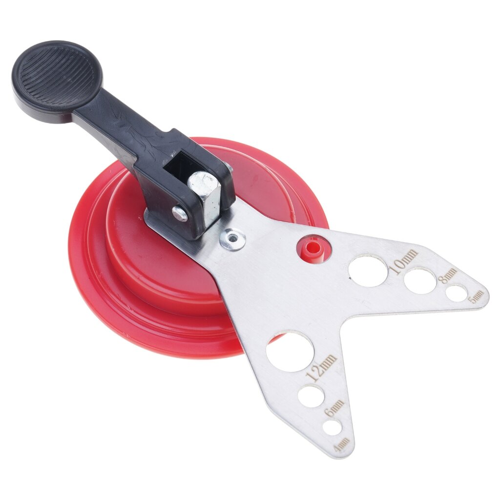 Направляющая для Сверления Плиточного Стекла на Всасывающем Основании с Позиционером Для Сверления Различных Размеров Долот