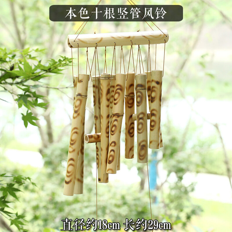 Креативный уникальный бамбуковый ветряной колокольчик, подвесное украшение, бамбуковый колокольчик, подарок фэн-шуй, бамбуковая трубка, ветряной колокольчик, китайский стиль, подвесное украшение
