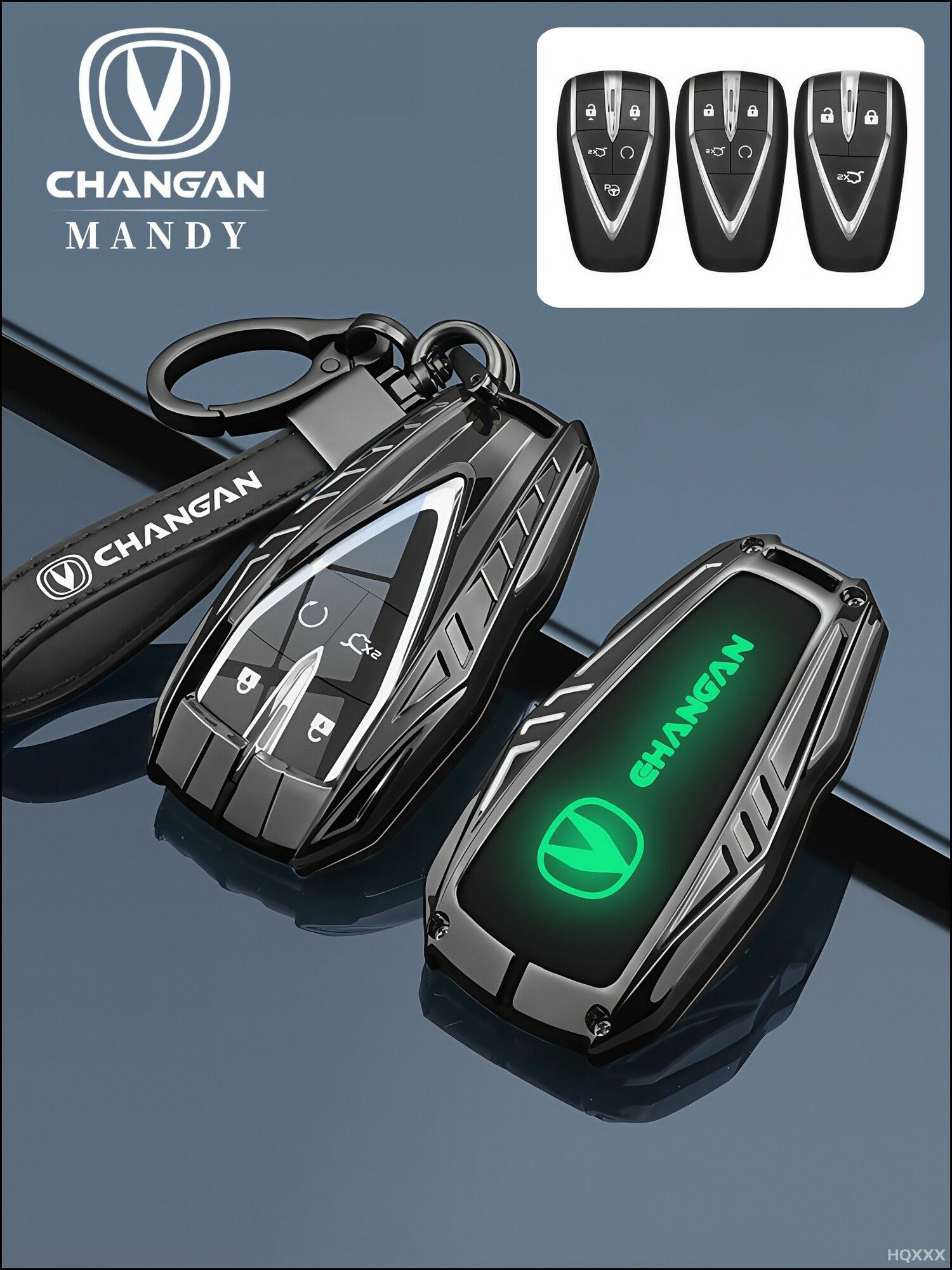 Чехол-брелок для автомобильного ключа из цинкового сплава для Changan CS35 CS55 CS75 PLUS, UNI-V, T K S Чанъань автомобильный брелок Умный с брелком ключей