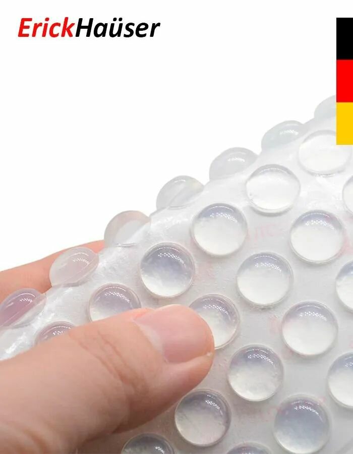 ErickHauser, противоударный самоклеящийся силиконовый амортизатор (демпфер) для мебели, 50 шт. (8x3 мм)