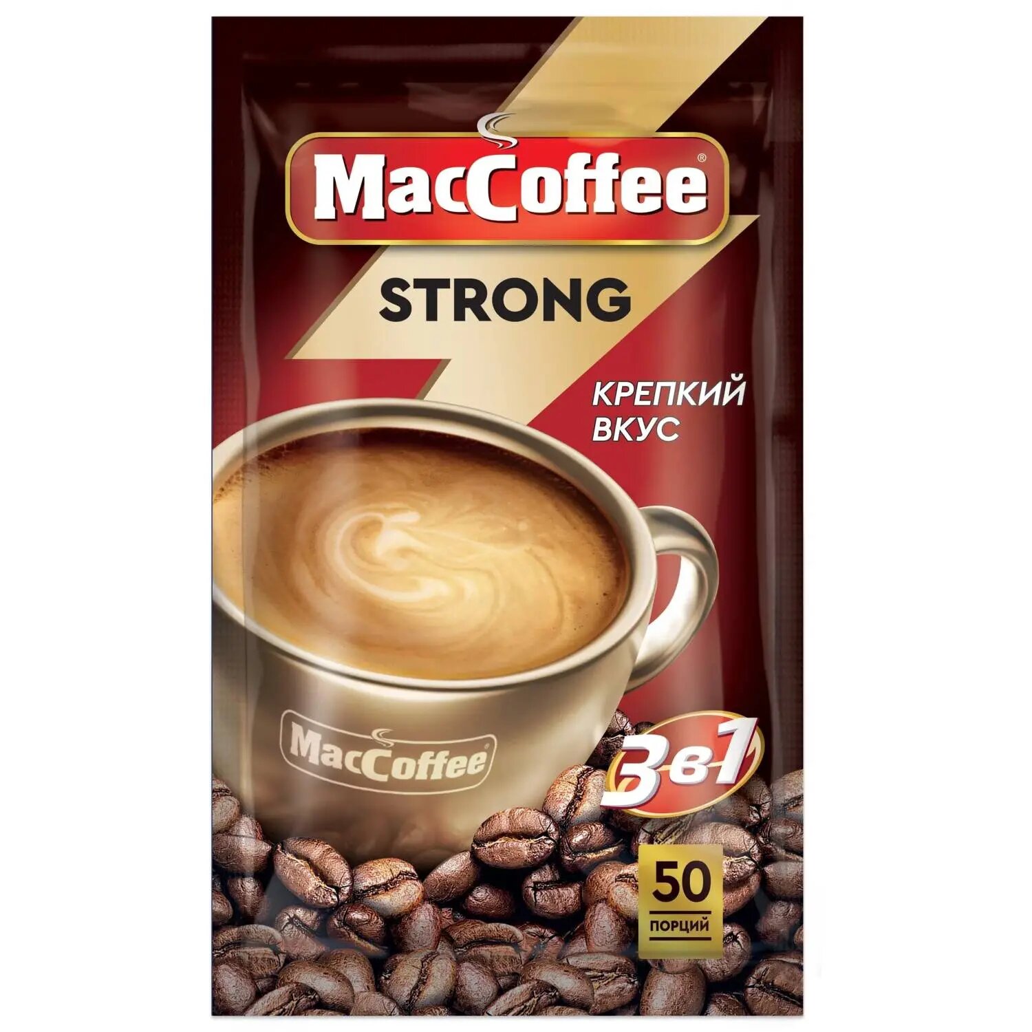 Кофейный напиток MacCoffee Strong 3в1 растворимый 18гx50шт/уп
