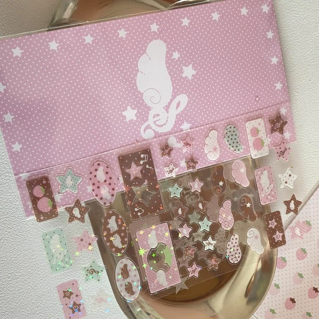 Блестящая декоративная наклейка для телефона с милой клубникой, звездой и нотами для скрапбукинга, - 04