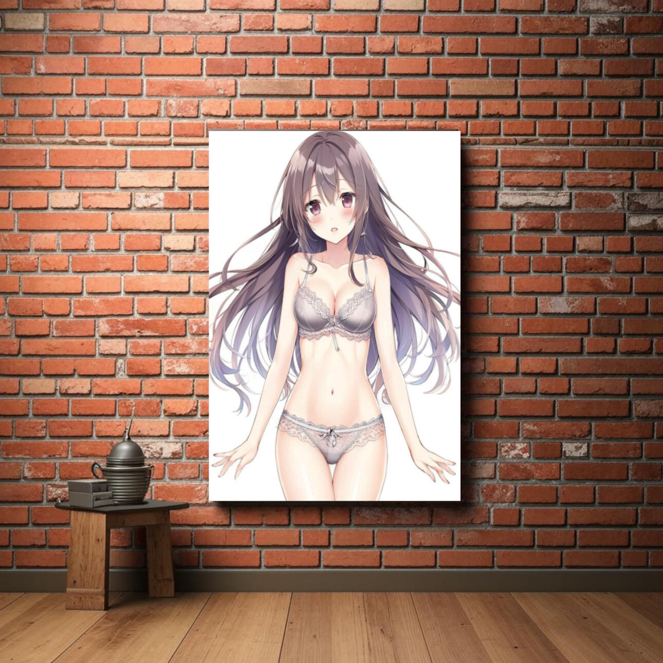 Картина на холсте интерьерная Аниме 18+, девушка сексуальная, 22*32 см