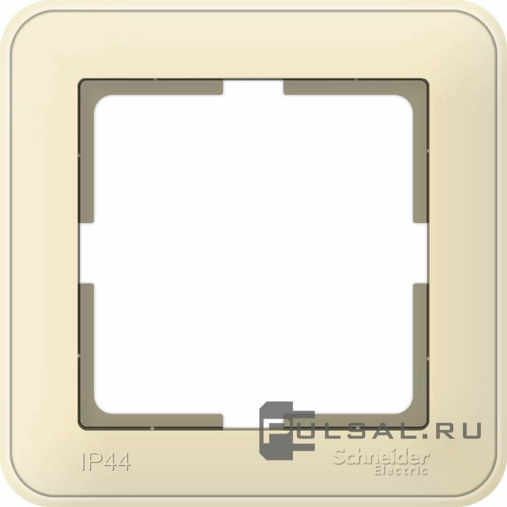 Рамка Schneider Electric IP 44 1 пост пластмасса слоновая кость W59aqua