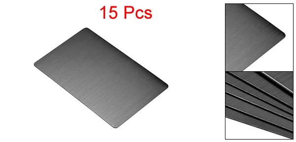 Визитки из нержавеющей стали 88x53x0.4mm, серые
