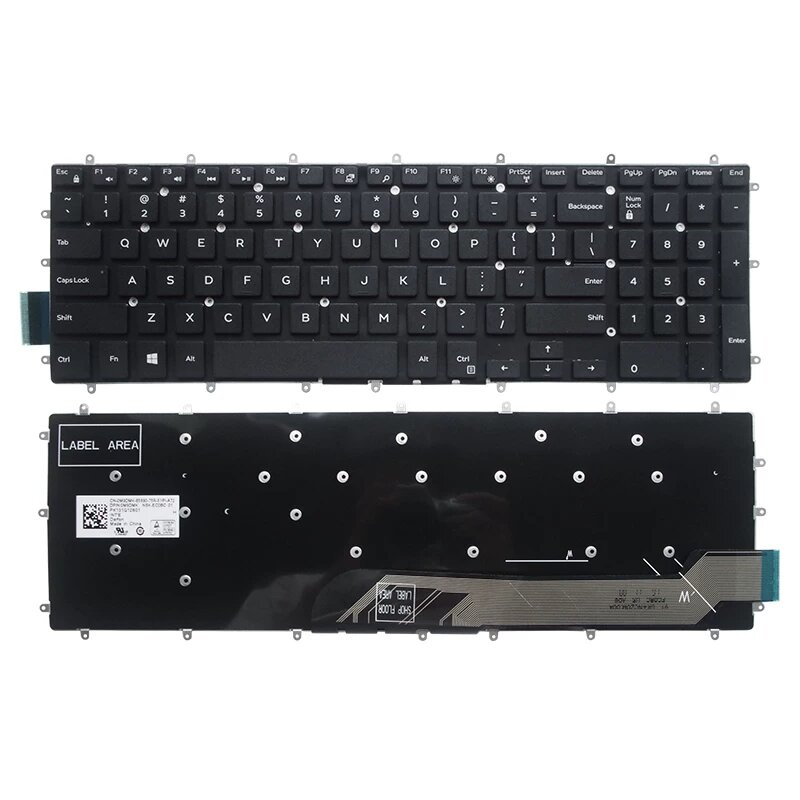 Подходит для клавиатур Dell G5-5590, 5575, 5500, G7-7580, P71F, P66F (для рынков России, СНГ, Великобритании, Бразилии)